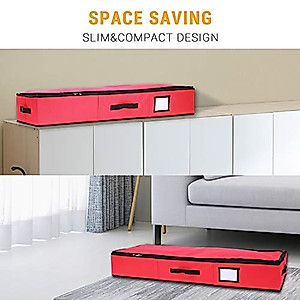 Ohuhu Wrapping Paper Storage Containers, Gift Wrap Organizer, Wrapping Paper Holder, 600D Oxford Cloth Tear-Resistant and Waterproof, 40.5'' Fits 18-24 Standers Rolls (red)