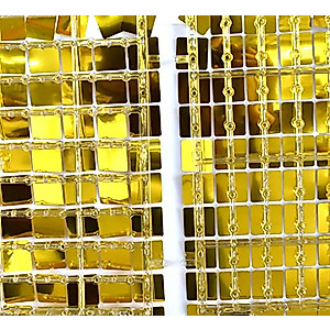 BannerBuzz Shimmer Panel Backdrop, Made of Premium Quality Plastic (Gold, 6' W X 8' H)