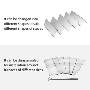 Uning Camp Stove Windscreen, 10 Plates Lightweight Folding Outdoor Picnic Cooker Stove Wind Screen Windshield for Camping Stove Backpacking Stove Butane Stoves Alcohol Stoves