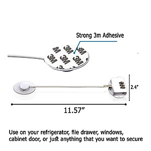 CREAP 3 Code Freezer Lock Security 3 Password Fridge Refrigerator Child Proof Winodw Drawer Door Toilet (Color : Black 1 pc)