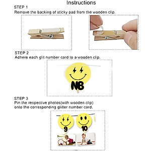 One Happy Dude Monthly Photo Banner - 1st Birthday Monthly Banner Baby Boy 12 Month Photo Display Milestone Photography Bunting Garland for Hippie Groovy One 1 Year Old First Birthday Party