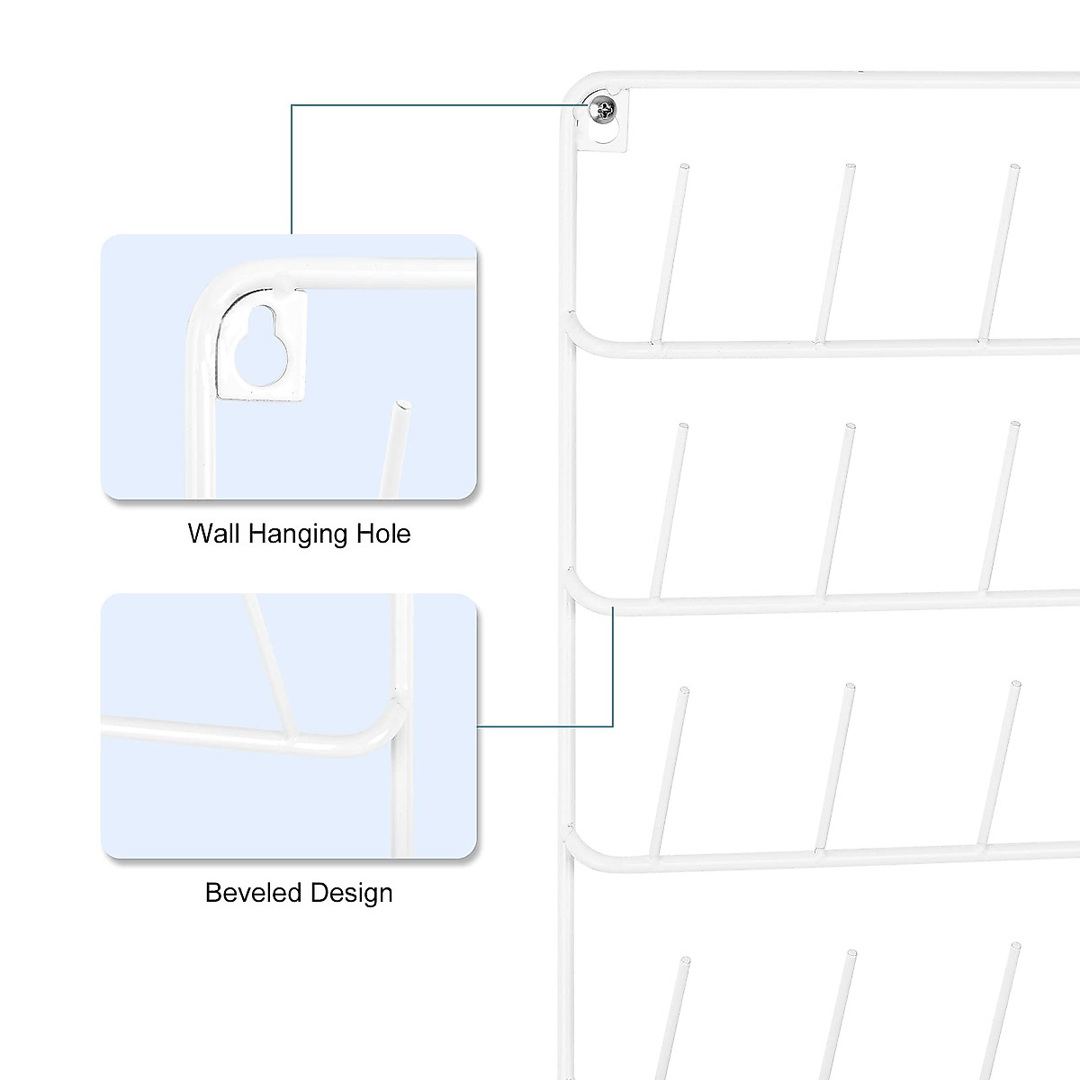 32-Spool Sewing Thread Racks 4 Pack Wall-Mounted Thread Holder with Hanging Tools Metal Sewing Organizer for Sewing, Quilting, Embroidery, Large Thread Thread Organizer