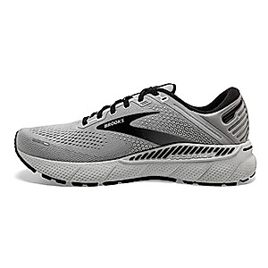 Brooks Men's Adrenaline GTS 22 Supportive Running Shoe - Alloy/Grey/Black - 11 Wide