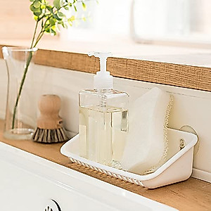 carrotez Sink Caddy Organizer, Sponge Holder, Suction Holder for Sponges, Soap, Scrubbers, Rust Resistant, Kitchen, Bathroom