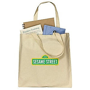 Sesame Street Logo Grocery Travel Reusable Tote Bag