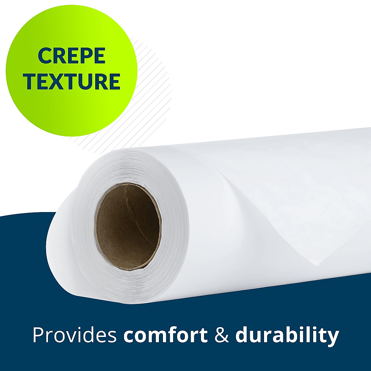 Avalon Papers Exam Table Paper, White, 21" x 125” (Pack of 12) - Barrier Protection – Standard Crepe Paper - Medical Supplies (617)