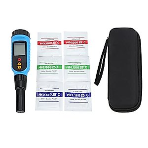 Ozgkee Ph Tester Pen, Ph Metre Ph Tester Pen Abs High Accuracy Portable Ph Meter with LCD Display for Bread Meat Fruit Food Ph Meter