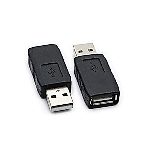 rgzhihuifz 2 Pack USB 2.0 AF/AM Adapter Type A Female to USB A Male Adapter Connector Converter Plug