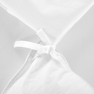 CASA BOLAJ DESIGNED TO DREAM Triomphe Collection 3 Pieces Do Not Include Filling White Color King Size Duvet Cover Set 100% Egyptian Cotton Sateen 400 Thread Count Luxury Handcraft(White,King)