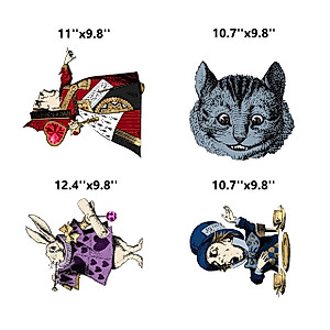 Alice in Wonderland Decor Tea Party Decoration Cardboard Cutouts 10 PCS Double Sided Laminated