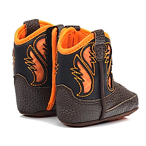 ARIAT Unisex Infant Lil Stompers Baby Boot, Orange/Brown (Workhog), 2