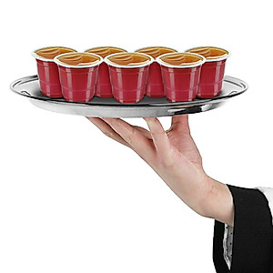 Disposable Shot Glasses - Mini Red Party Cups - 120 Count 2 Ounce - Plastic Shot Cups - Jello Shots - Jager Bomb - Beer Pong - Perfect Size for Serving Condiments, Snacks, Samples and Tastings