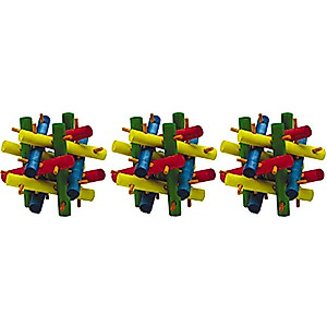 Kaytee 3 Pack of Nut Knot Nibblers, Medium, Small Pet Chew Toys