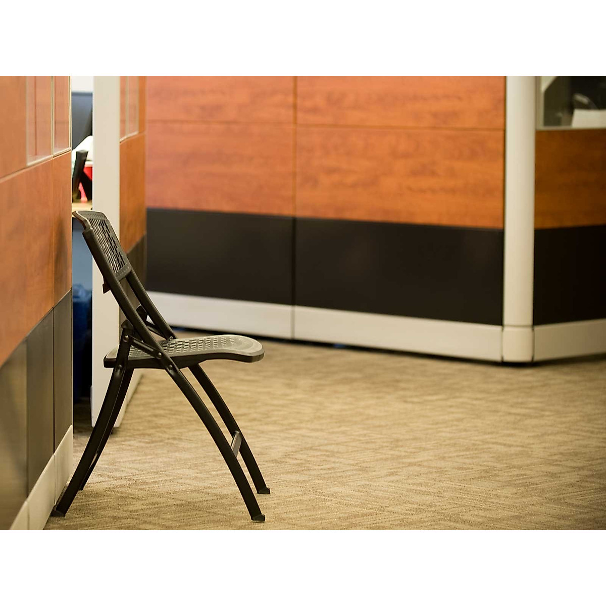 Mity-Lite Flex One Folding Chair, 18-8 Steel, Black, 4-Pack