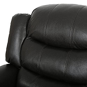GDFStudio CHRISTOPHER KNIGHT HOME Great Deal Furniture Merit Black Leather Recliner/Glider Chair