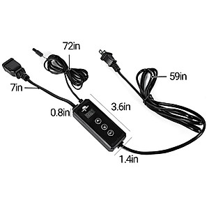 CAVACHEW Dimming Thermostat Reptile, Thermostat for Reptile Heat Lamp Mats Bulbs, PID Temperature Controller for Reptile Amphibian Habistat, Memory Function, LED Digital Screen, Sensitive Probe, 300W