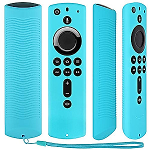 Pinowu Remote Case for Fire TV Stick 4K Compatible with All-New 2nd Gen Alexa Voice Remote Control Cover (2 Pack: Turquoise and Purple)