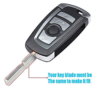 Keyecu EWS Modified Flip Remote Key 315MHZ ID44 1998-2005 for BMW 3 5 + 7 Series HU58