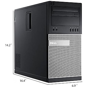 Dell Optiplex 9010 MiniTower MT Business Home Desktop Computer Tower PC Intel Quad Core i7-3770 3.40GHz, USB 3.0, WiFi, DisplayPort, DVD-RW, Windows 10 Pro 64Bit, 480GB SSD, 16GB RAM (Renewed)