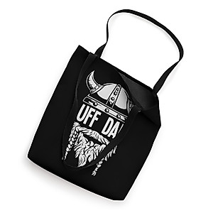 Uff Da Norwegian Quote Scandinavian Viking Helmet Beard Man Tote Bag