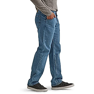 Wrangler Authentics Men's Classic 5-Pocket Relaxed Fit Flex Jean Light Stonewash Flex 40W x 32L