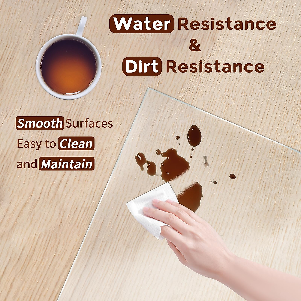 Office Chair Mat for Hardwood Floor, Transparent Floor Mats Wood/Tile Protection Mat for Office & Home, Computer Desk Chair Mat, Easy Glide/Clean, Floor-Protector (Size: 30" X 48" Rectangle)