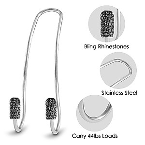 Bling Auto Hooks,Car Hangers Organizer Seat Headrest Hooks，Bag Organizers Rack and Hanger, Heavy-Duty Car Seat Hooks, Backseat Storage Hooks, Universal for SUV Truck Vehicle 2 Pack