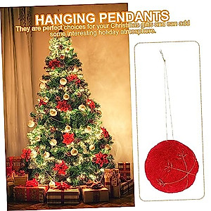 EXCEART 3pcs Christmas Felt Balls Christmas Wreath Mantel Decorations for Fireplace Prom Decorations Christmas Ball Ornaments Christams Tree Pom Pom Ball Christmas Tree Ornament Manual Red