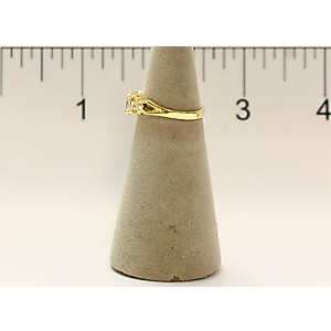 RS Covenant Women's 18 Kt Gold Plated Dress Ring Oval Cut CZ 113 (6)