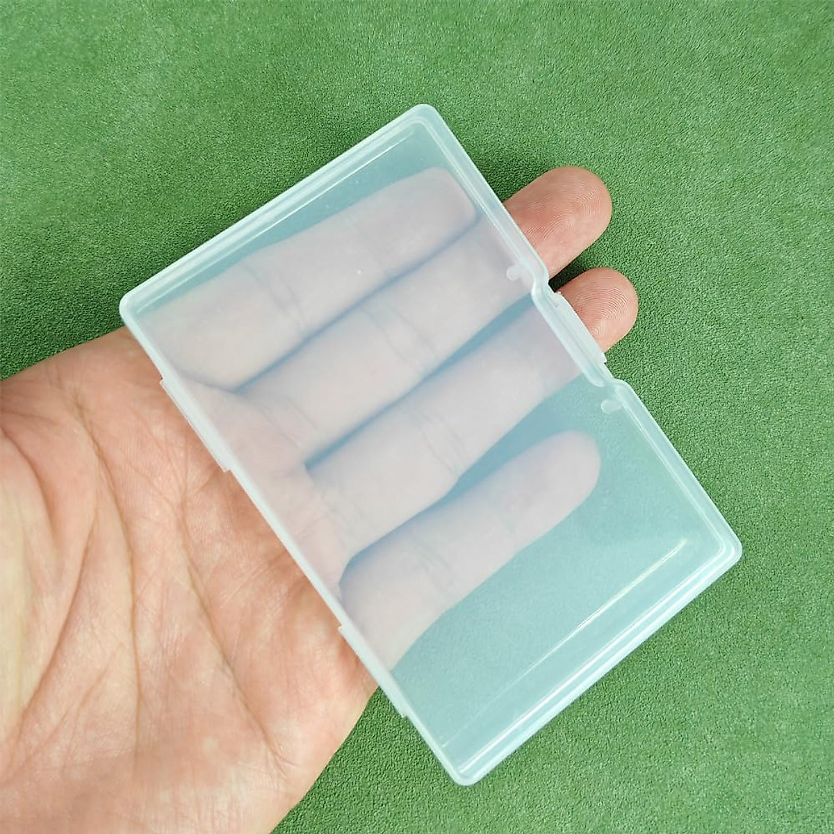 Gebildet 12 Pcs Small Clear Case, Rectangular Plastic Storage Containers Box with Lid for Pills, Jewellery, Herbs, Tiny Bead, Craft Items