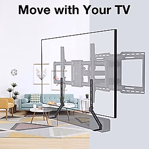 USX MOUNT Sound Bar Mount Under TV, Adjustable Angle Soundbar Mount, Universal Sound Bar Shelf Mount up to 22 Lbs, Soundbar TV Mount with L-Shaped Hooks for Bottom Hole