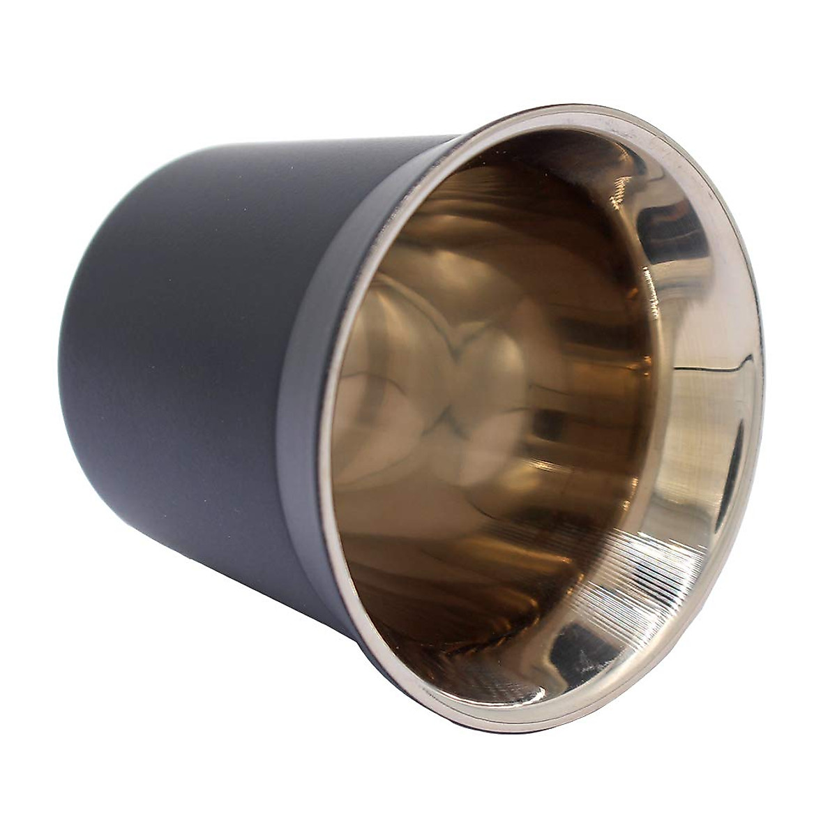 XIAOYU 304 Stainless Steel Espresso Cups Double Wall Thermally Insulated Capsule Coffee Mug, 2.71oz/80ml, Black