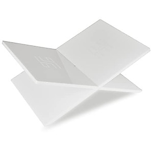 Honygebia White Acrylic Book Stands - Cross Frame Acrylic Book Holder, Open Bookstand for Display and Reading, Suitable for Art, Bible, Cookbook, Easel, Magazine, Textbooks 12.5" x 9.5" x 5.5"
