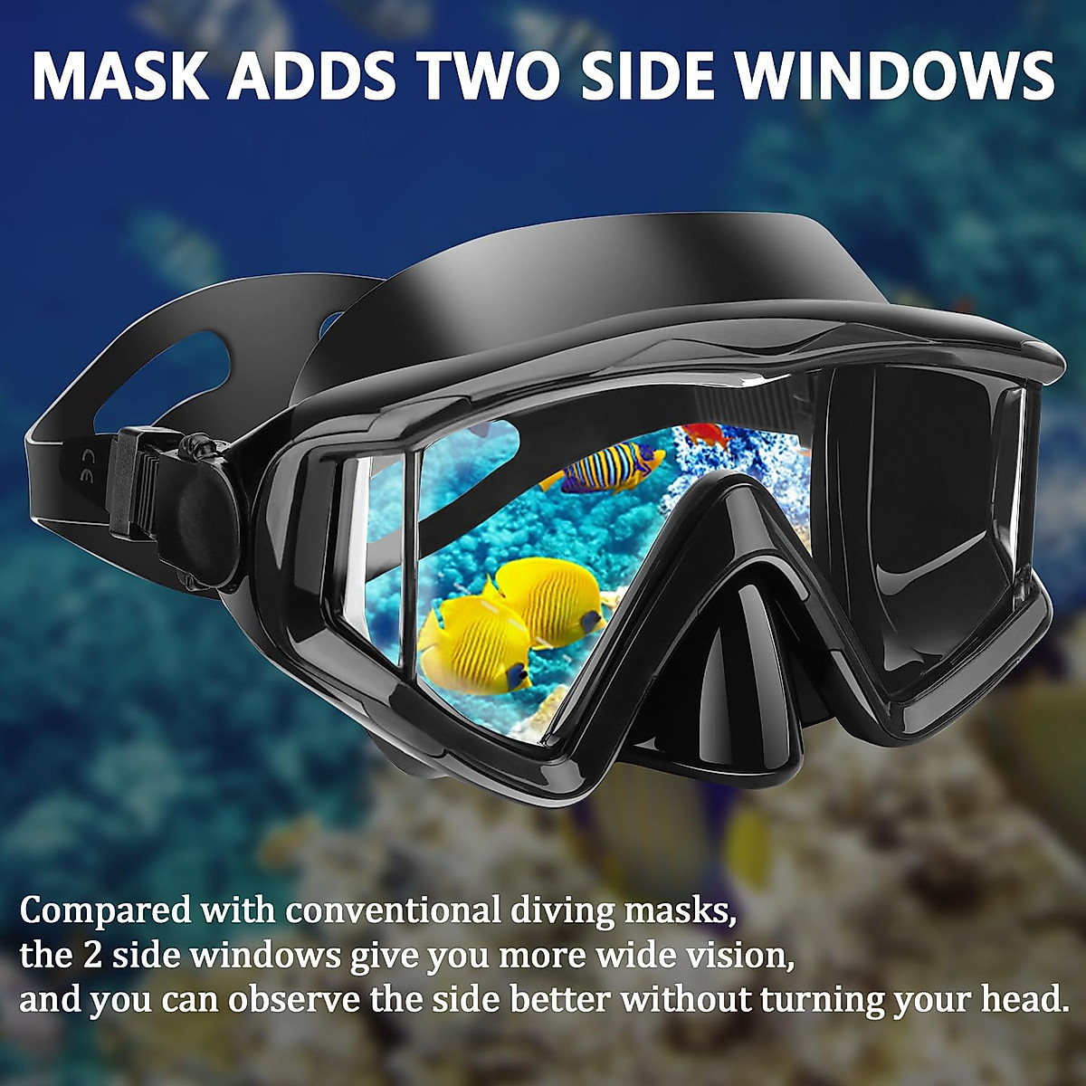 AQUA A DIVE SPORTS Diving mask Anti-Fog Swimming Snorkel mask Suitable for Adults Scuba Dive Swim Snorkeling Goggles Masks