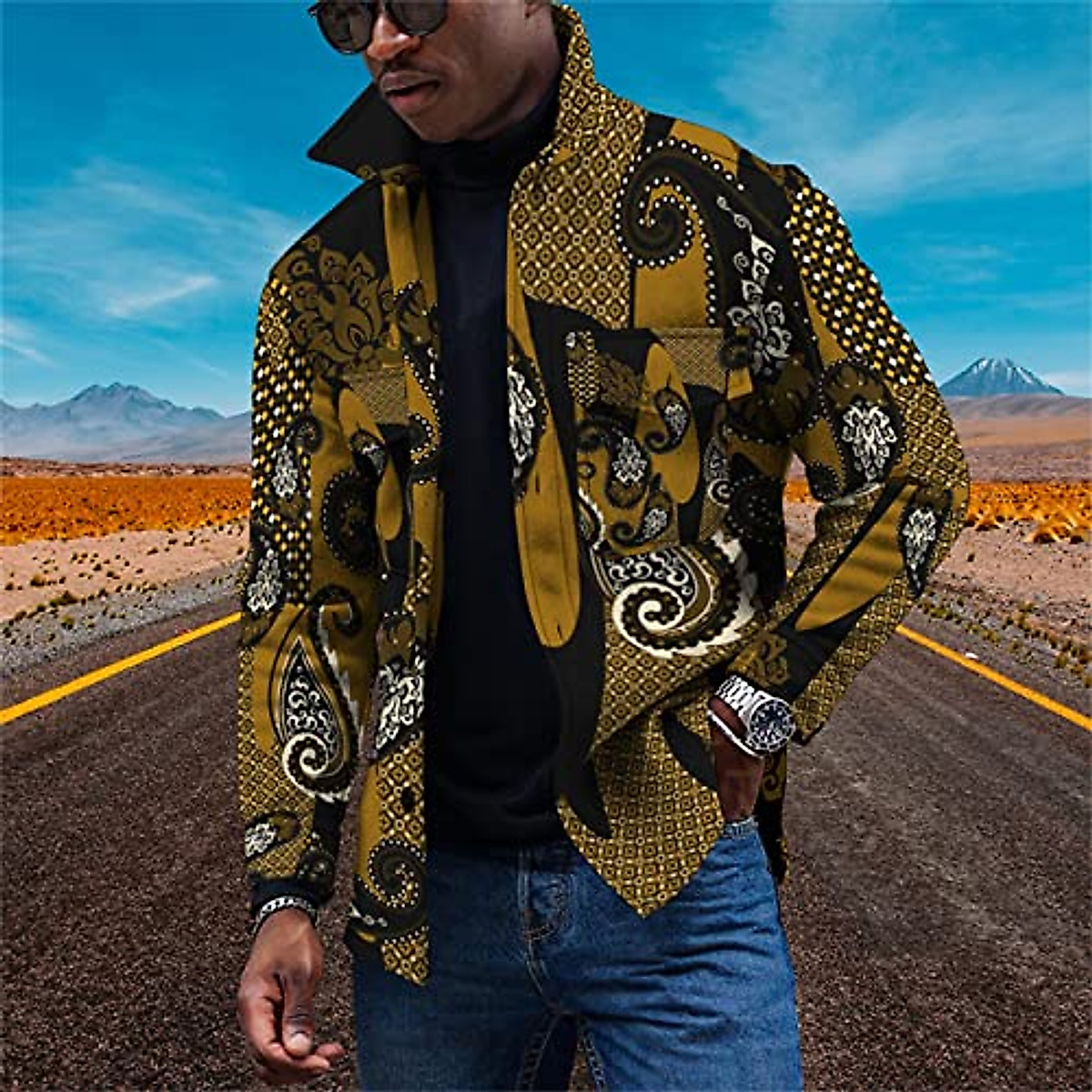 Windbreaker Men Mens Cloak Cardigan Fall Vest Men Grey Hoodie V Neck Sweater Men Jackets for Men Mens Hooded Jean Jacket Dark Blue Hoodie Men Blanket Hoodie Tuxedos(Yellow,Medium)