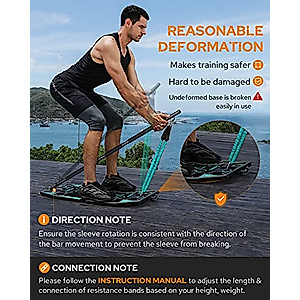 Gonex Portable Home Gym Workout Equipment with 14 Exercise Accessories Ab Roller Wheel,Elastic Resistance Bands,Push-up Stand,Post Landmine Sleeve and More for Full Body Workouts System,Green