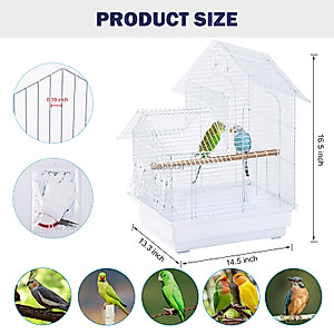 Capuca Small Bird Travel Cage - The Lightweight Small Birds Starter Kit with Birdcages and Accessories Great for Parakeets Lovebirds Parrotlets Finches Canaries