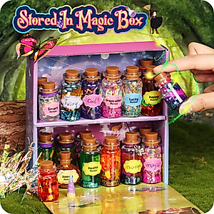 Alritz Fairy Polyjuice Potion Kits for Kids, 20 Bottles Magic DIY Mixies Potions, Halloween Decorations Creative Crafts Toys for Girls 6 7 8 9 10