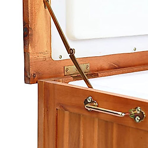 CHARMMA Ice Box,Garden Cooler Solid Acacia Wood Ice Chest Beverage Cart Wine Ice Bucket for Outdoor,Patio,Garden Party 24.8"x 17.3"x 19.7"(LxWxH)