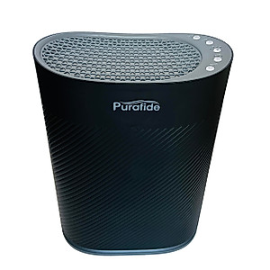 Purafide XP280 Veteran Owned 2-Yr H13 HEPA 3-stage filtration air purifier with Elegant Old Fashion Control Buttons for 1700 Sq Ft Coverage. Home, Bedroom, Pets, Dust (1, Black)