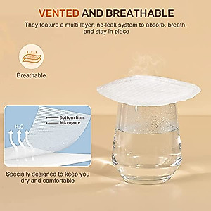 NCVI Nursing Pads Disposable, Breast Pads for Breastfeeding, Ultra Thin & Soft, Portable Nipple Pads, Leak-Proof, Super Absorbent, Keep Dry Nipple Pads, 100 Count