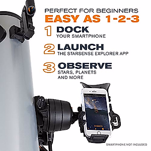 StarSense Explorer DX 130AZ Smartphone App-Enabled Telescope – Works with StarSense App to Help You Find Stars, Planets & More – 130mm Newtonian Reflector – iPhone/Android Compatible