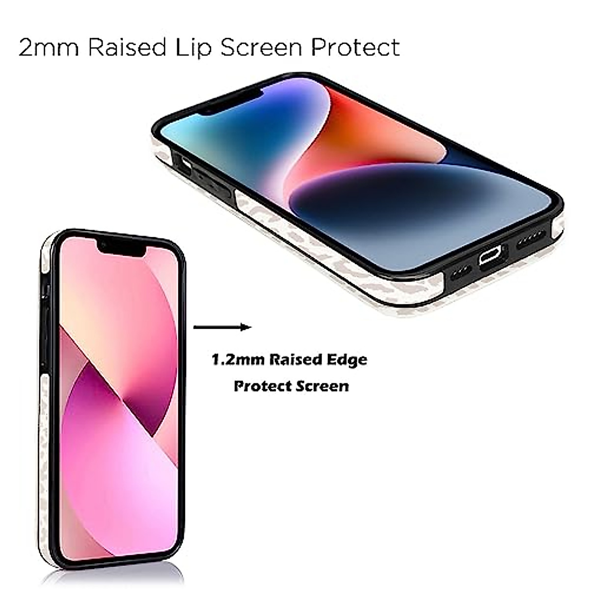 uCOLOR Flip Leather Wallet Case Card Holder Compatible with iPhone 13 6.1 iPhone 14 6.1 Women and Girls with Card Holder Kickstand (Beige Leopard)