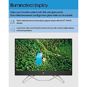 HP All-in-One Business Desktop, 27" FHD Micro-Edge Display, 12th Gen Intel Core i7-1255U, 4GB RAM, 2TB SSD, HDMI, RJ-45, Webcam, Wireless KB&Mouse, Wi-Fi 6, Windows 11 Pro