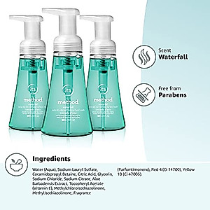 Method Foaming Hand Soap, Waterfall, Biodegradable Formula, 10 fl oz (Pack of 3)