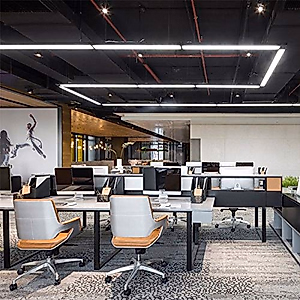 Airand LED Shop Lights for Garage with Plug, Waterproof Linkable LED Tube Light 5000K Under Cabinet Lighting,3600 LM LED Ceiling and Closet Light 36W, Corded Electric with ON/Off Switch