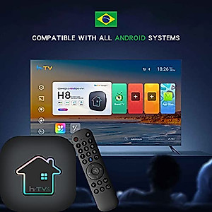 2023 Newest H8 HTV 8 Box IPTV Brazil Brazilian More Videos Quad Core Andorid 9.0 8K HDR Image Android 9 HDMI 2.0 LAN Multi-Media