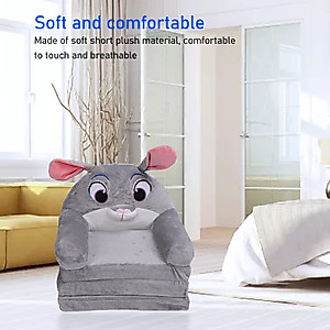 Estink Kids, Foldable Kids Couch Cute Cartoon Soft Children Folding Sofa Bed Play with Armrests Chair for Home Bedroom Playroom (3 Layers)