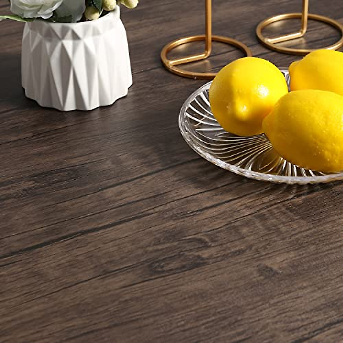 VECELO 5 Piece Kitchen Room Chairs Set for Home, Dinette, Breakfast Nook, Farmhouse, Small Space, Dining Table for 4, Dark Brown