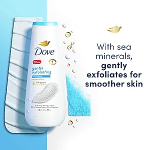Dove Body Wash Gentle Exfoliating With Sea Minerals 4 Count Instantly Reveals Visibly Smoother Skin Cleanser That Effectively Washes Away Bacteria While Nourishing Your Skin 20 oz